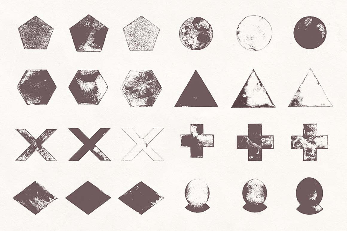 Distressed Vector Shapes – RuleByArt